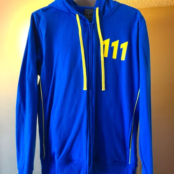Bethesda | Jackets & Coats | Fallout Blue Hoodie No Yellow Trim | Poshmark